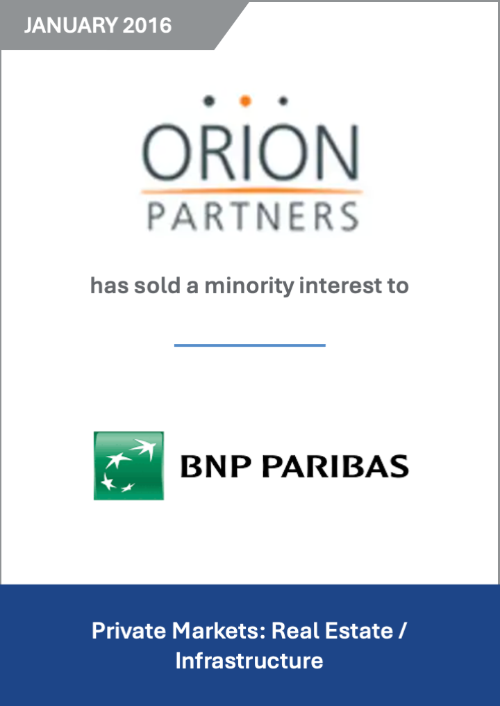 Berkshire Global Advisors client Orion Partners has been acquired by ...